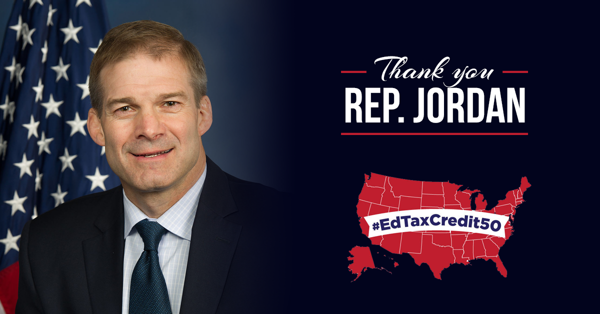 Sending Our Appreciation to Rep. Jim Jordan – My Kid's Future